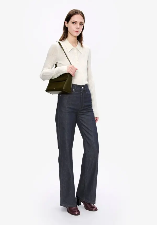 A.p.c. Narrow-rib Knit Polo Shirt