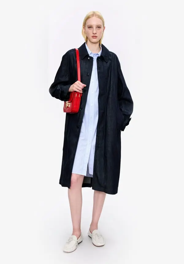 A.p.c. Amy Mac" Denim Coat - Indigo