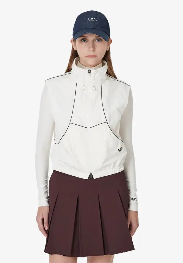 A.p.c. Golf Lydia Windbreaker Vest - Ivory