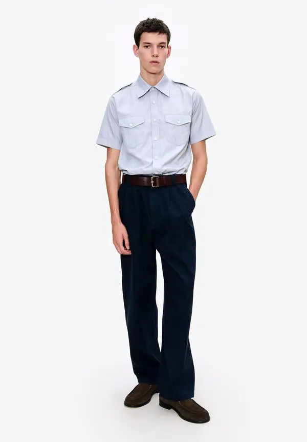 A.p.c. Miles Short-sleeve Shirt - Light Grey