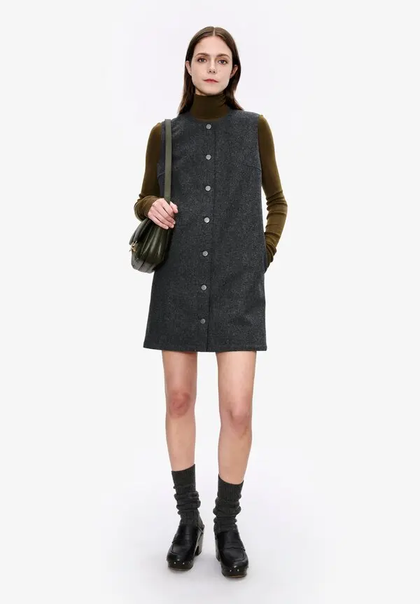 A.p.c. Pinafore Dress - Anthracite