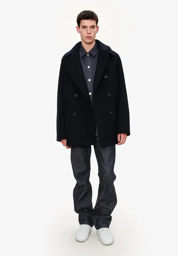A.p.c. Double-breasted Peacoat - Navy Blue