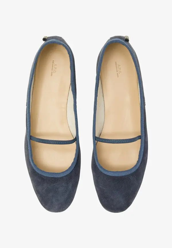 A.p.c. Ballet Flats - Navy Blue