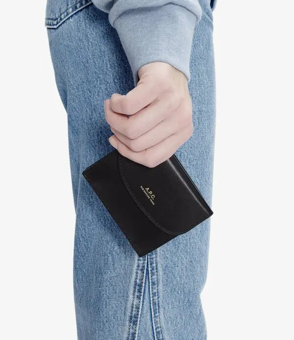A.p.c. Genève Trifold Wallet One Size - Black