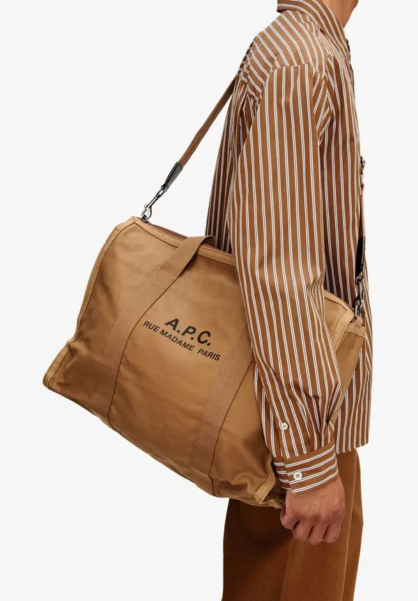 A.p.c. Waxed Canvas Gym Bag - Camel