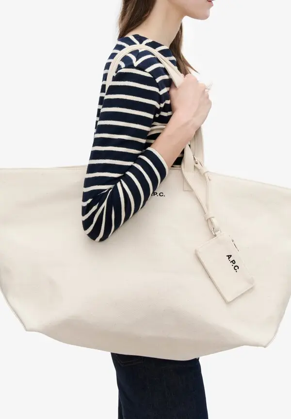 A.p.c. Le Drummer Toile Tote Bag - Ecru