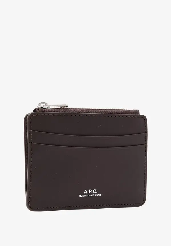 A.p.c. Paris Cardholder One Size - Dark Brown