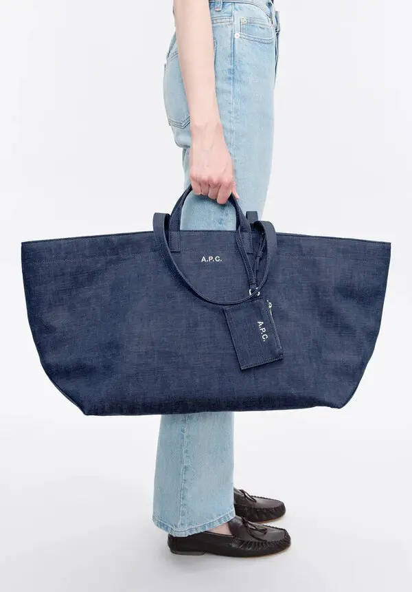 A.p.c. Le Drummer Canvas Tote Bag - Blue