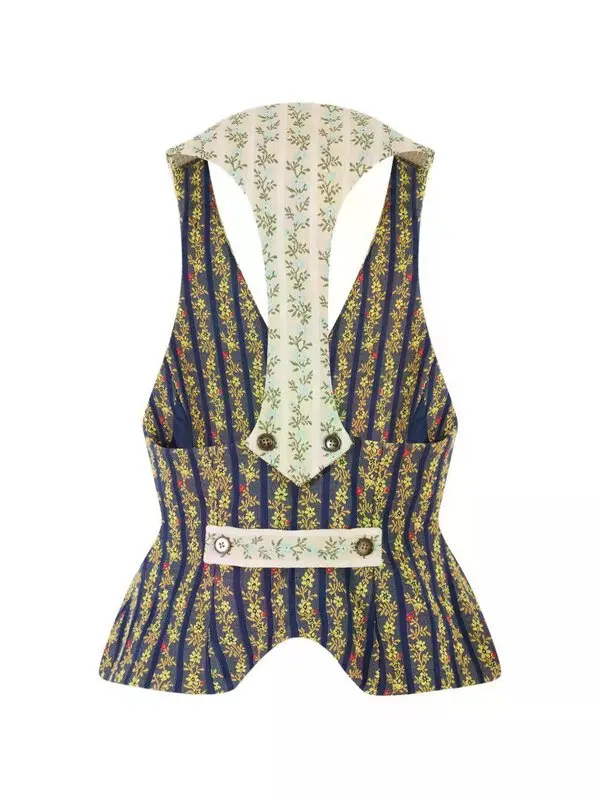 Rosie Assoulin Floral Print V-neck Vest