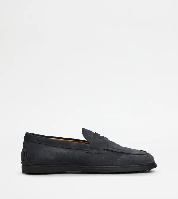 TOD'S Suede Loafers With Penny Bar