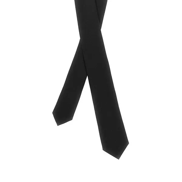 Emporio Armani Jacquard Silk Necktie - Black