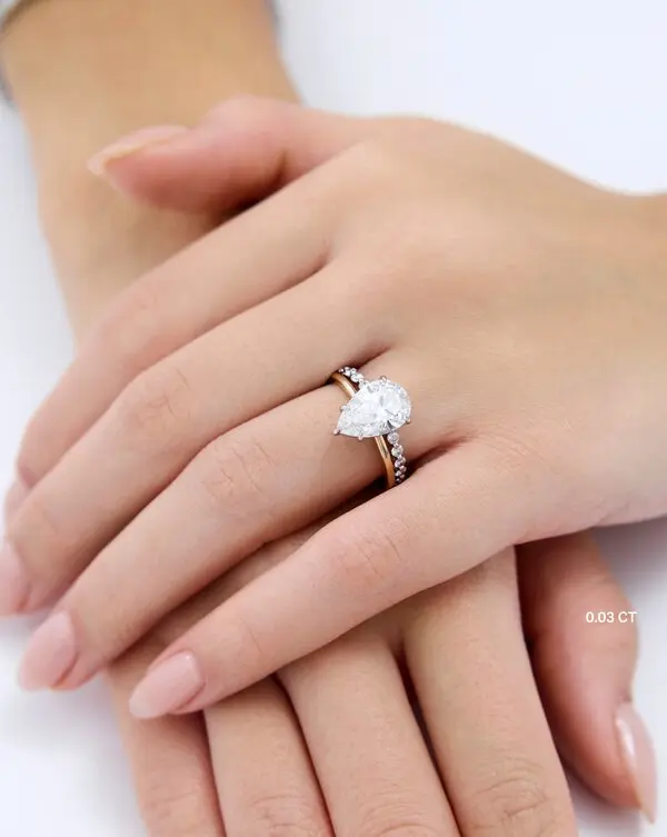 Ring Concierge Single Prong Lab Diamond Band Wedding Band - Platinum