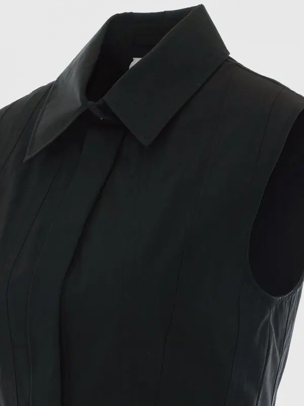 Sportmax Sleeveless Cotton Poplin Shirt - Black