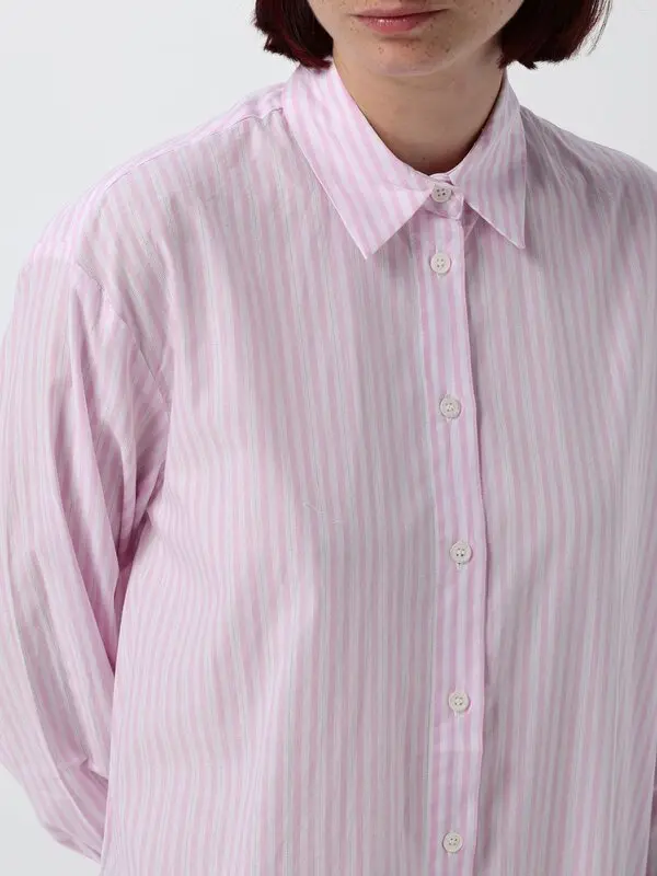 MC2 SAINT BARTH Striped Shirt Dress - Pink