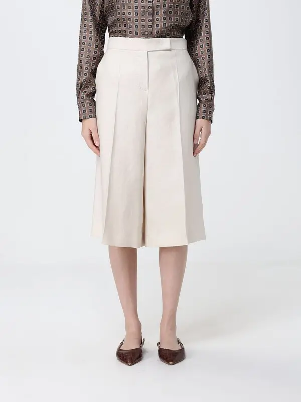 Max Mara Linen Midi Shorts - Beige