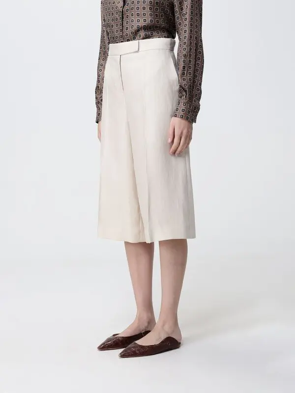 Max Mara Linen Midi Shorts - Beige