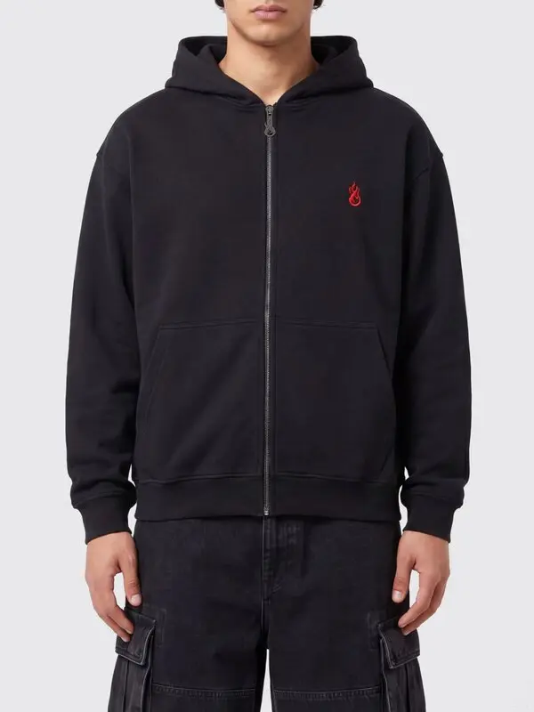VISION OF SUPER Zip-up Hoodie - Black