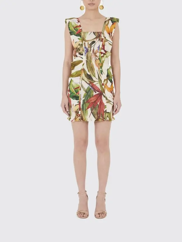 Farm Rio Tropical Print Linen-blend Sheath Mini Dress - Multicolor