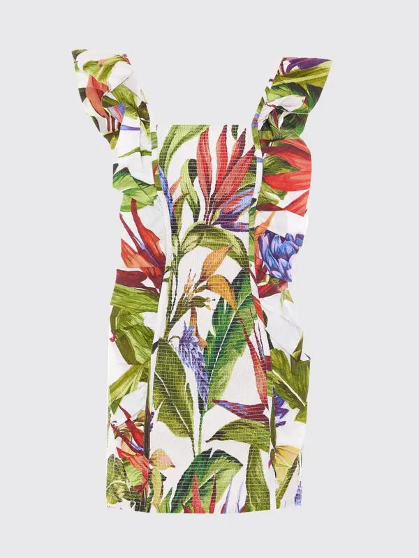 Farm Rio Tropical Print Linen-blend Sheath Mini Dress - Multicolor