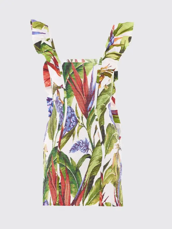 Farm Rio Tropical Print Linen-blend Sheath Mini Dress - Multicolor