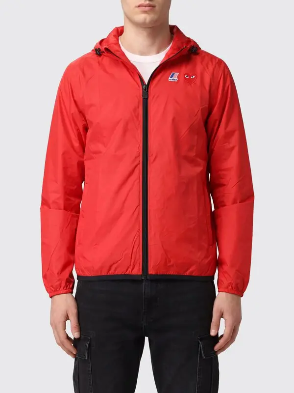 Comme Des Garçons X K-way Hooded Windbreaker Jacket - Red