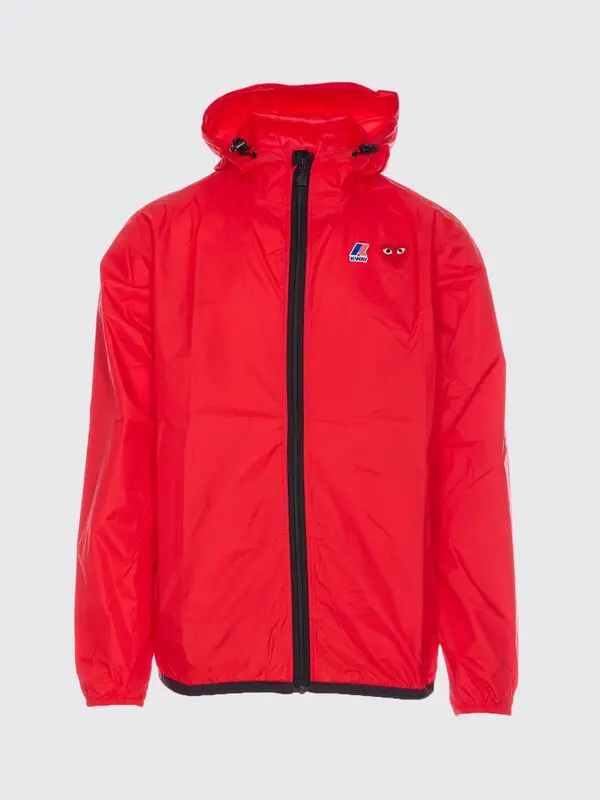 Comme Des Garçons X K-way Hooded Windbreaker Jacket With Contrast Logo
