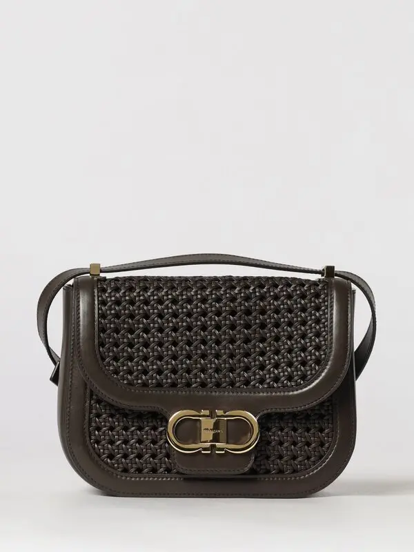 FERRAGAMO Gancini Mini Crossbody Bag - Dark