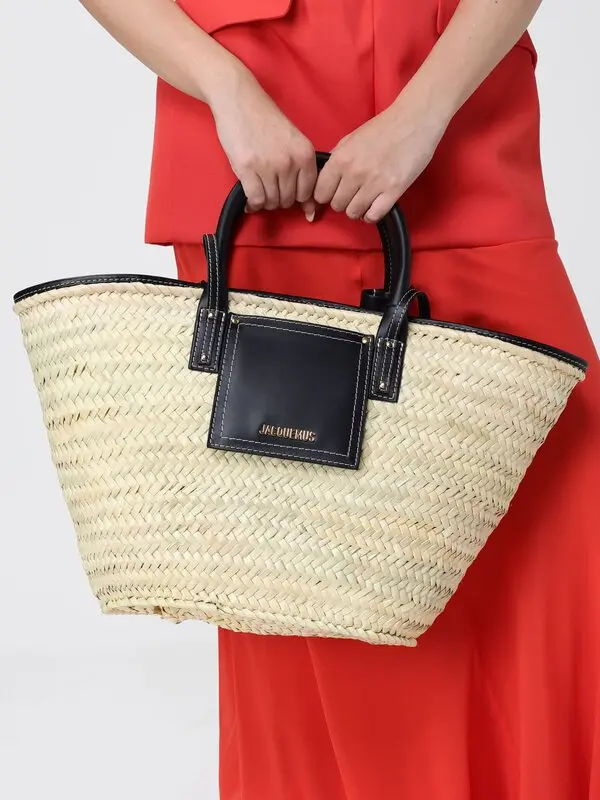 Jacquemus Le Panier Soli Raffia Handbag