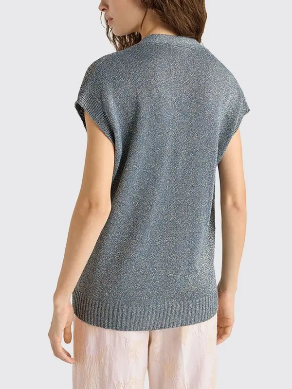 Momoni Viscose And Lurex Openwork Cardigan