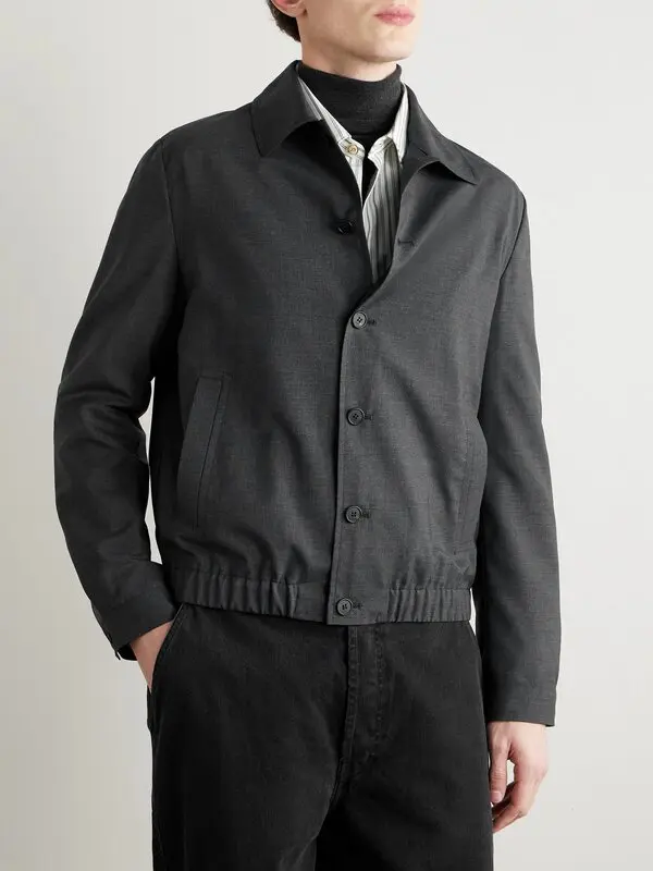 SLOWEAR Venezia 1951 Wool Blend Blouson Jacket - Gray