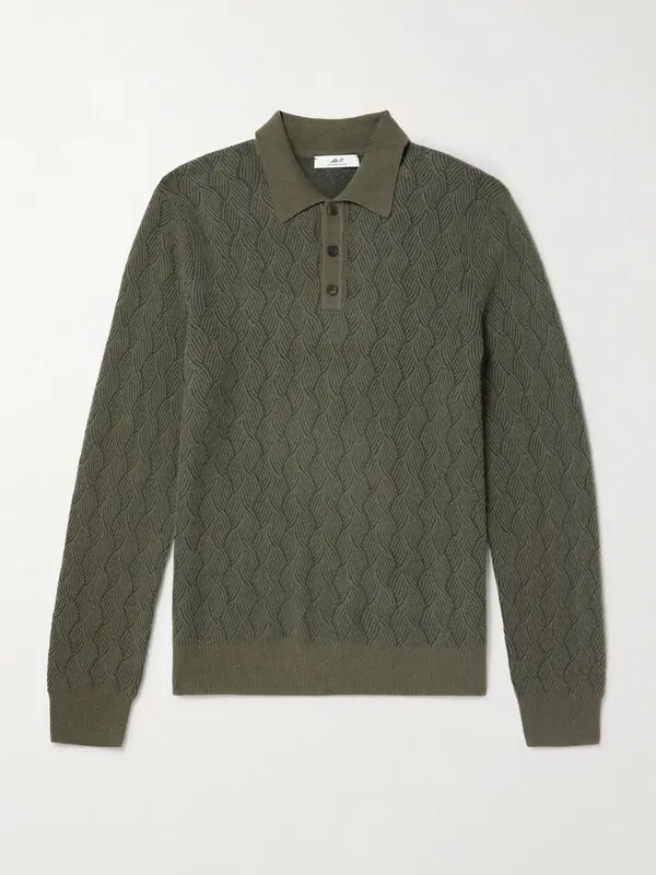 Mr P. Knitted Wool And Cashmere-blend Polo Sweater
