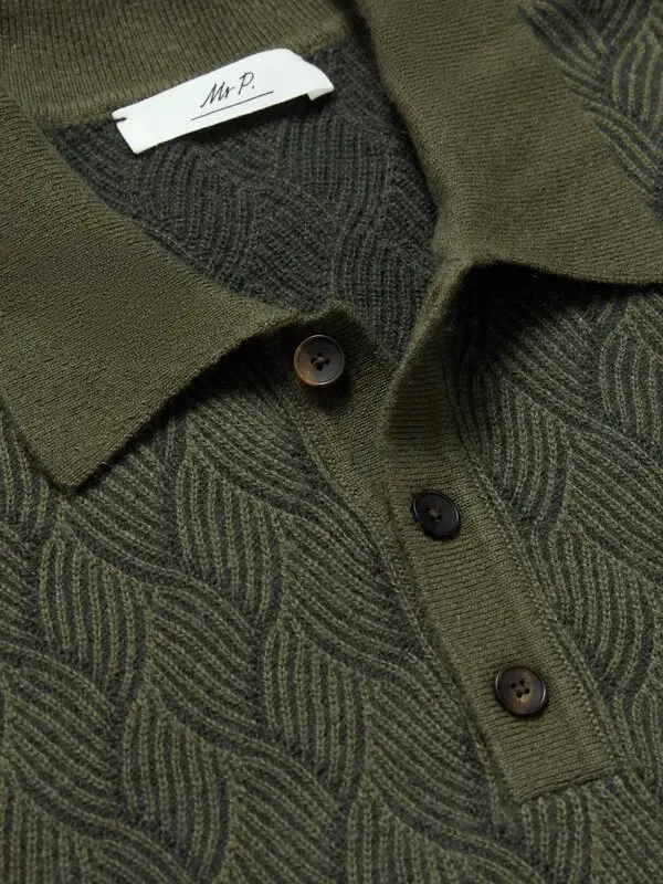 Mr P. Knitted Wool And Cashmere-blend Polo Sweater