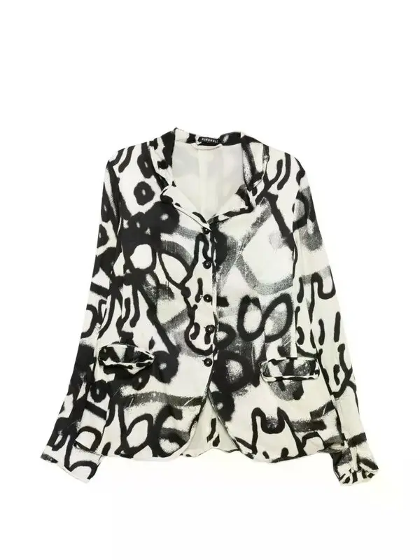 RUNDHOLZ Graffiti-print Blazer - White