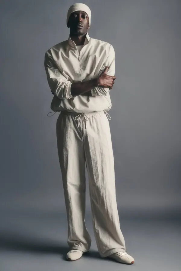 Alo Yoga Takeaway Track Straight Leg Pants - Bone