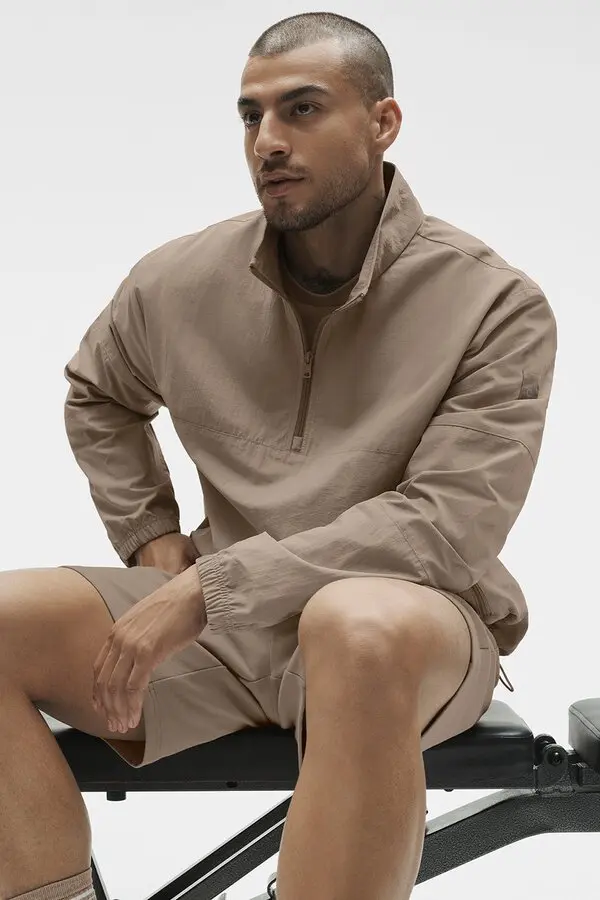 Alo Yoga Light Weight Takeaway Track Pullover Top - Gravel