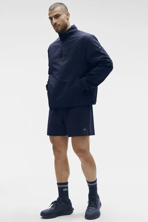 Alo Yoga Light Weight Takeaway Track Pullover Top - Navy