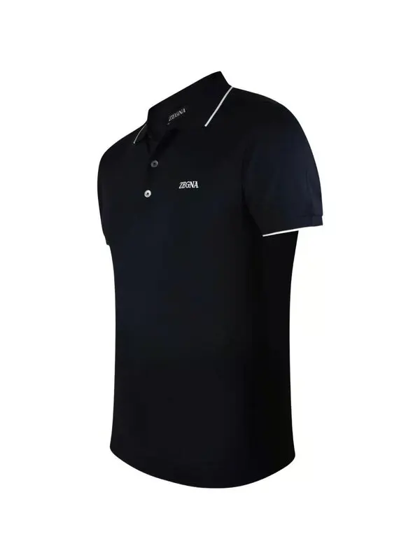Zegna Logo-embroidered Polo Shirt
