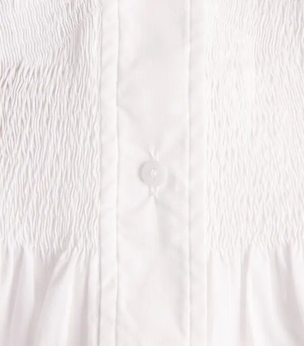 SKIMS Cotton-blend Smocked Mini Dress - White