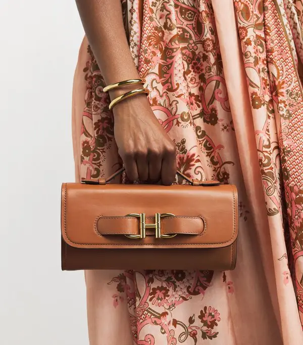 Harrods Leather Snaffle East West Purse