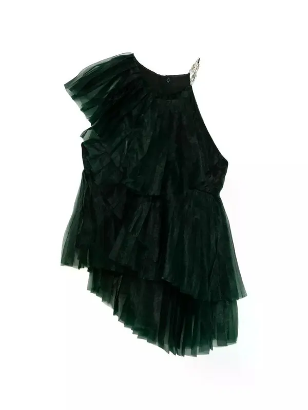 Aje Westlyn Tulle Blouse - Green