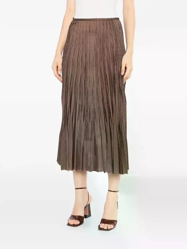 JNBY Pleated Pinstripe Skirt