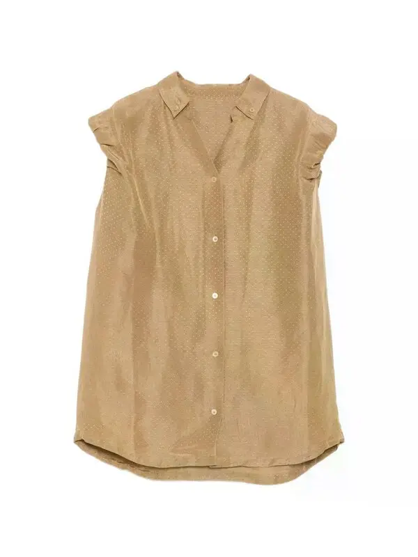 JNBY Dot-jacquard Sleeveless Shirt - Neutrals