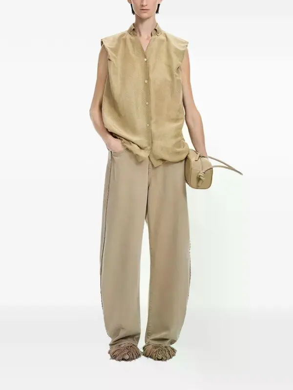 JNBY Dot-jacquard Sleeveless Shirt - Neutrals