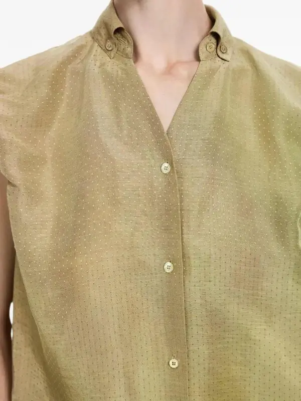 JNBY Dot-jacquard Sleeveless Shirt