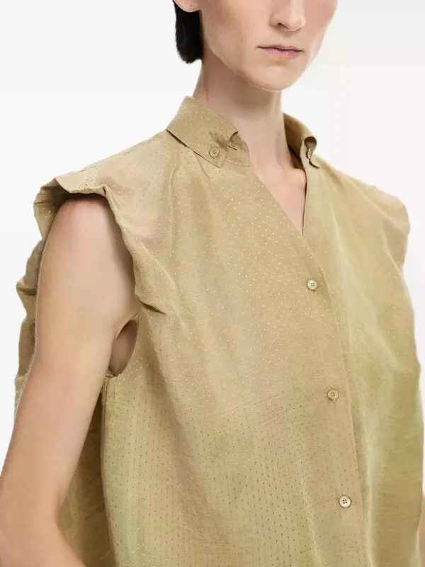 JNBY Dot-jacquard Sleeveless Shirt