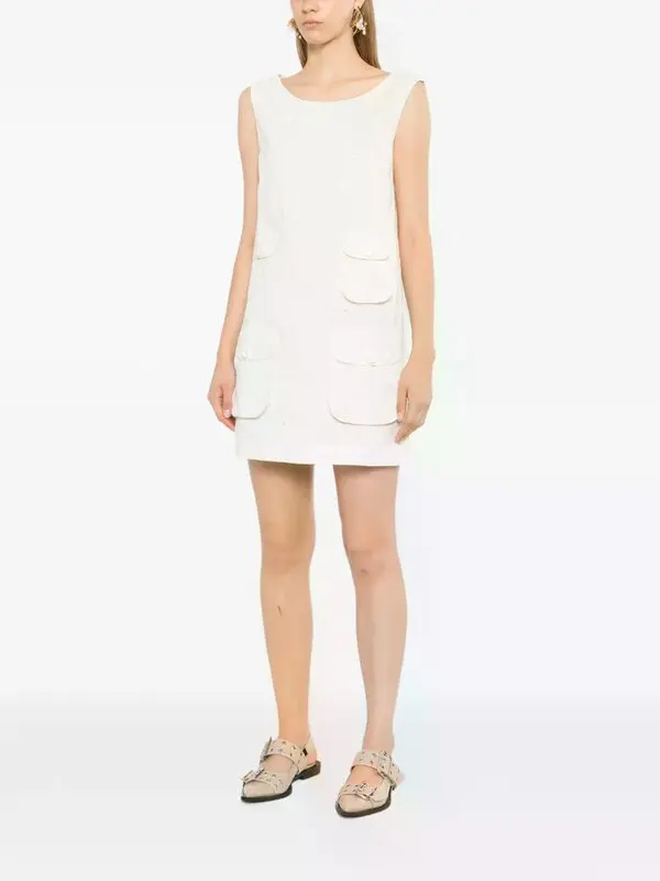 JNBY Floral Embroidered Sleeveless Dress - Neutrals