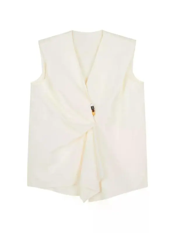 JNBY Embellished Draped Blouse - Neutrals