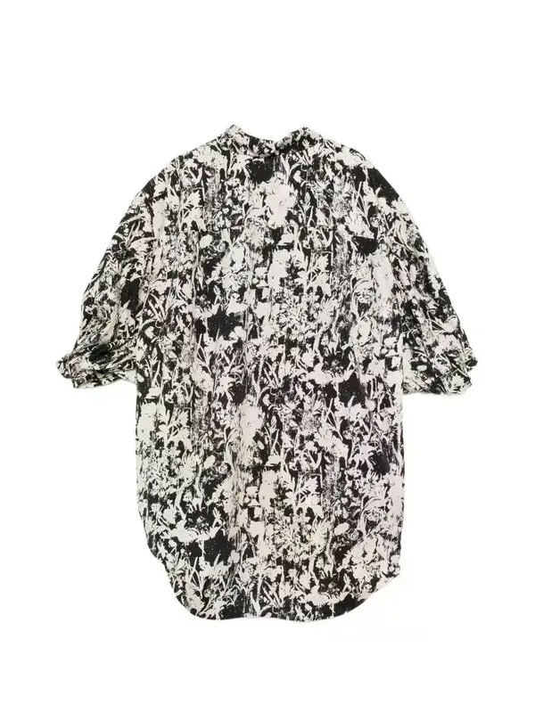 JNBY Floral Print Gathered Shirt