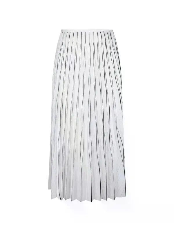 JNBY Pleated Pinstripe Skirt - White
