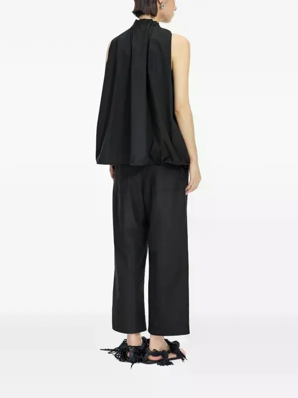 JNBY Poplin High Neck Blouse - Black